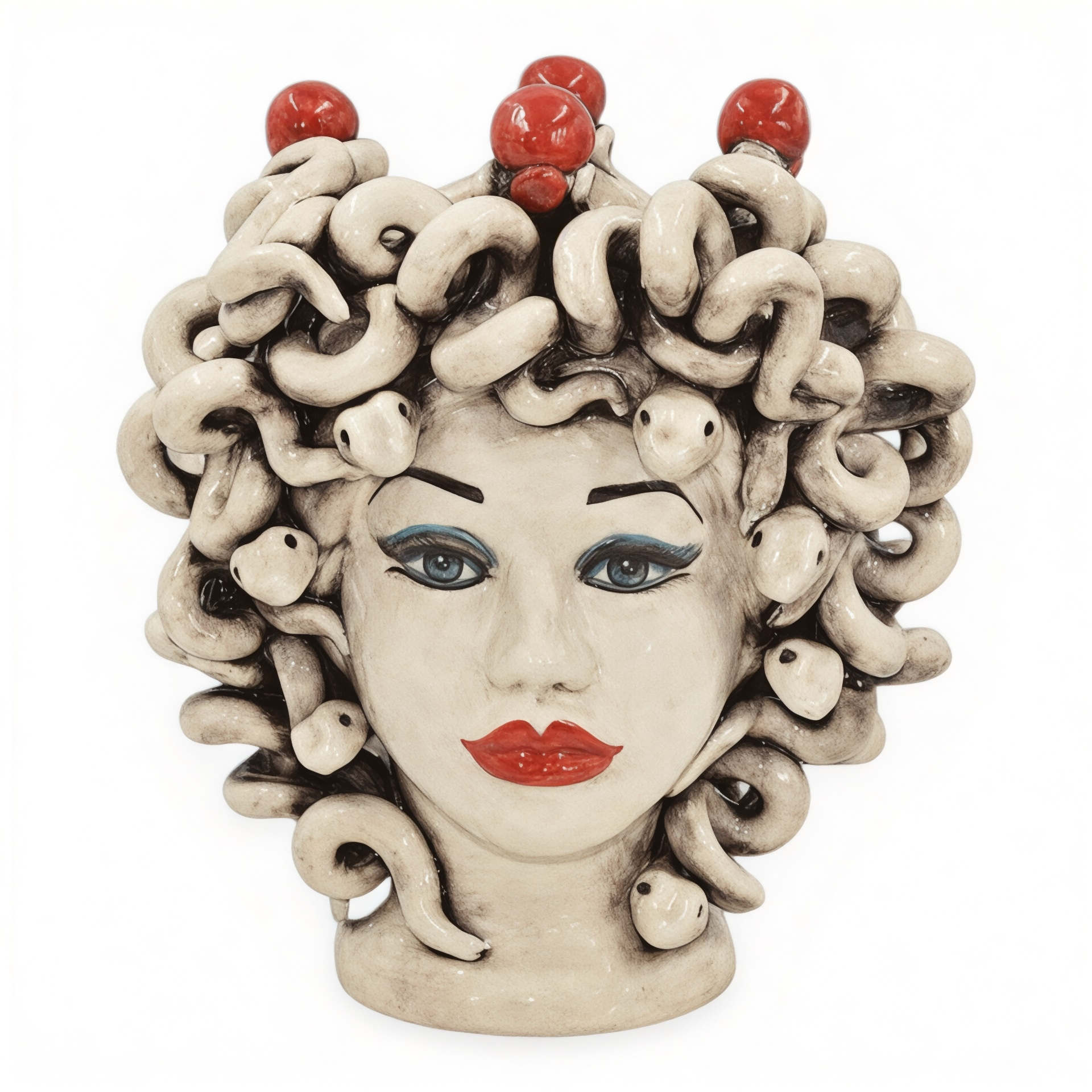 Testa di moro collezione I Miti modello Medusa con corona decoro in ...