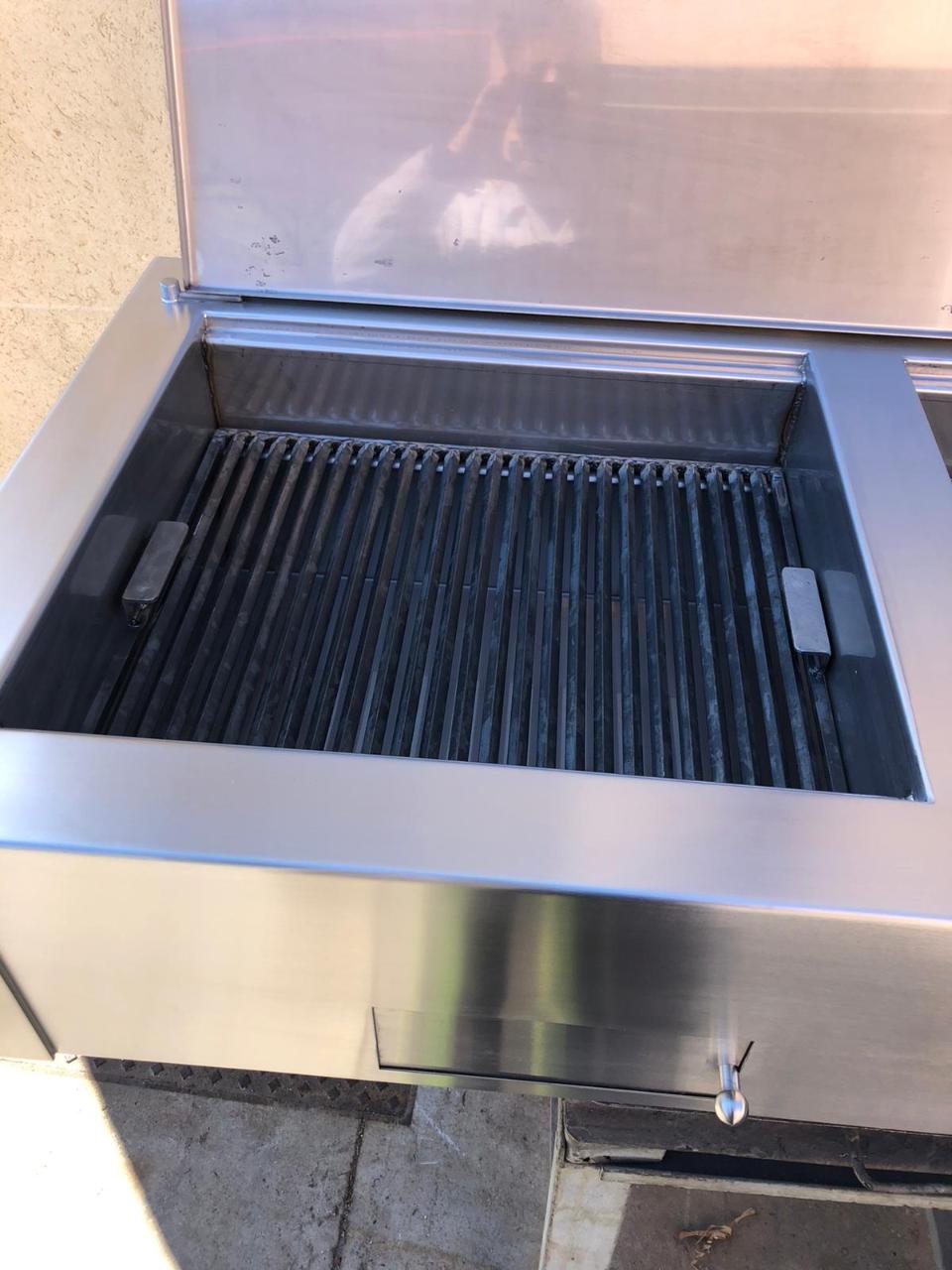 BARBECUE IN ACCIAIO INOX AISI 304 CON GRIGLIA fervin sas incasso e non ...